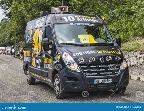 Mobile Official Souvenirs Shop Of Le Tour De France Editorial Photo