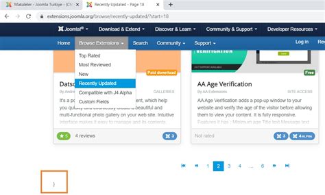 marks on the jed recently updated page · issue 176 · joomla jed issues