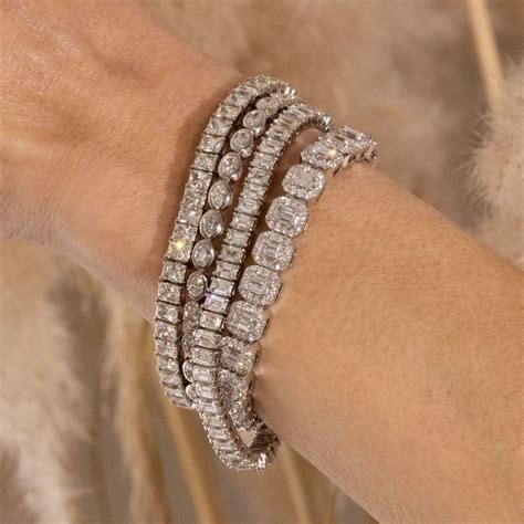 Diamond Tennis Bracelets Stacked Glam Tennis Bracelets