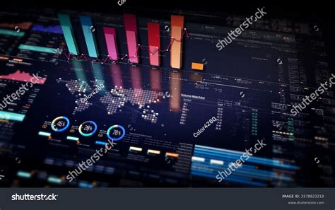 dynamic data visuals business info graphics stock illustration