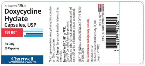 FDA Label For Doxycycline Powder For Suspension Oral Indications Usage Precautions