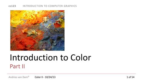 Ppt Introduction To Color Powerpoint Presentation Free Download Id