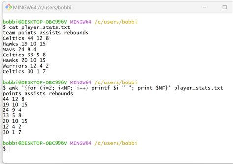how to use awk to print all fields except first field collecting wisdom