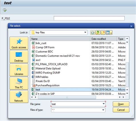 Sap Abap 4 Tutorial Excel To Internal Table