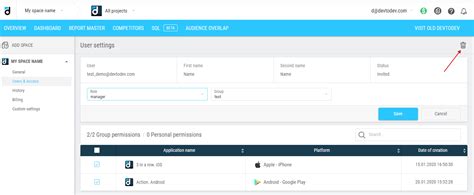 Space Management Devtodev Documentation