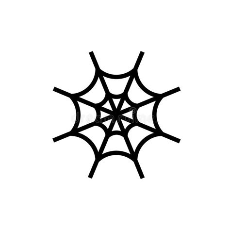 Spider Web Icon Vector Isolated On White Stock Vector Illustration Of