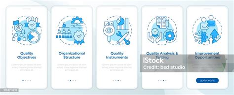 Qms Structure Blue Onboarding Mobile App Screen Stock Illustration Download Image Now Brand