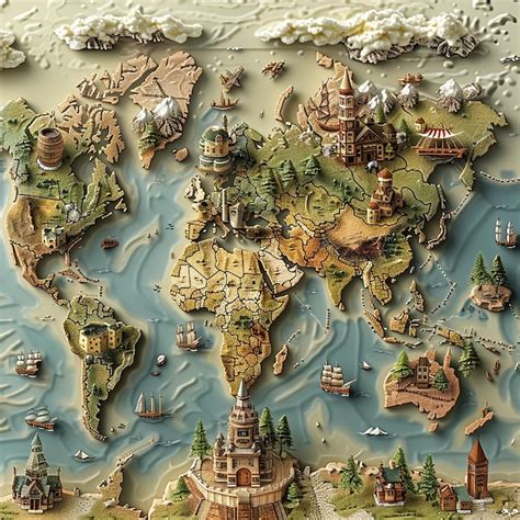 Premium Photo Brewing World Beerthemed Map With Notable Breweries