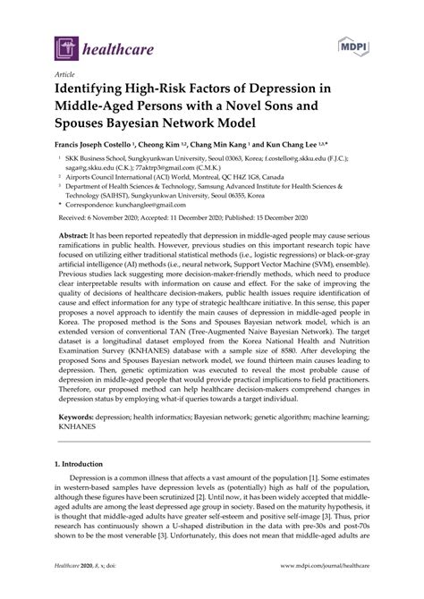 (PDF) Identifying High-Risk Factors of Depression in Middle-Aged ...