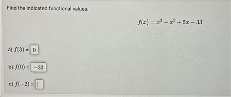 Solved Find The Indicated Functional