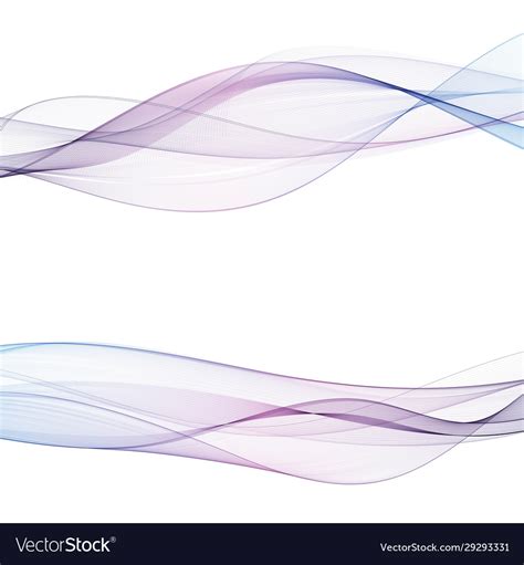 Abstract Motion Smooth Color Wave Set Curve Vector Image