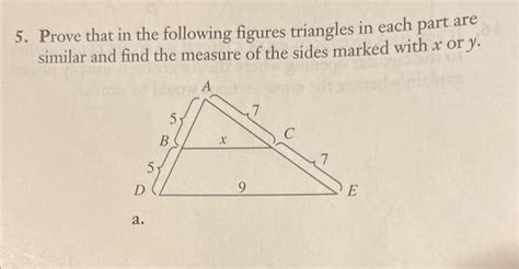 solved 5 prove that in the following figures triangles in