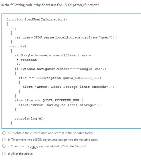 Solved To Check To See If The Storage Key User Exists In Chegg