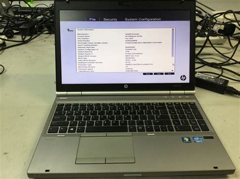 Laptop Hp Elitebook P With Charger Appears To Function