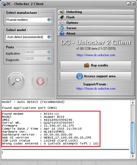 Huawei B315 Unlock Guide