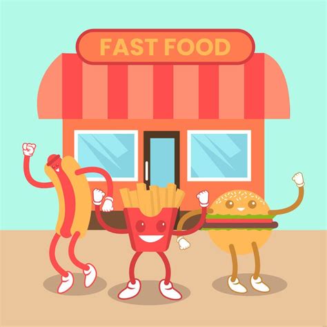 Cartoon Fast Food