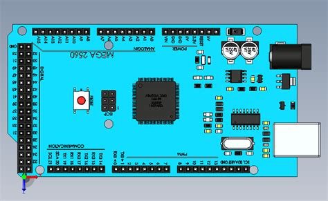 arduino开发板完整模型mega atmega STEP 模型图纸下载 懒石网