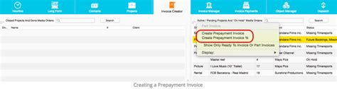 How To Invoice Active Projects Create Prepayment Or Part Invoice Farmerswife Support