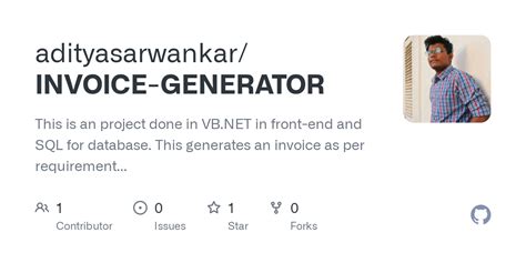 Github Adityasarwankarinvoice Generator This Is An Project Done In