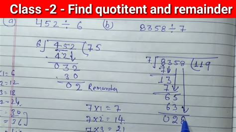 Divide And Find The Quotient And Remainder Youtube