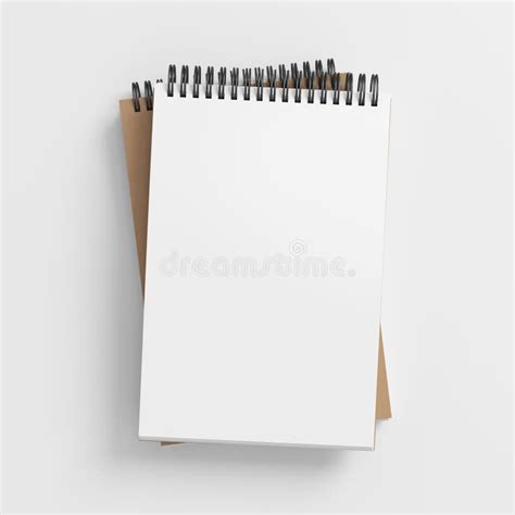 Notebook Mockup Two Notebooks In A Stack Stock Illustration