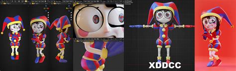 Pomni Blender 3d Rig Universal Fbx