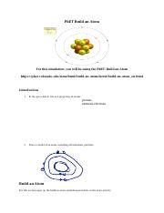 Atomic Structure PhET Build An Atom Activity Pdf PhET Build An Atom For This Simulation You
