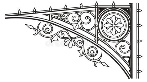 Elegant Floral Corner Design Botanical Swirl Element Vector Art Generative Ai Stock Vector