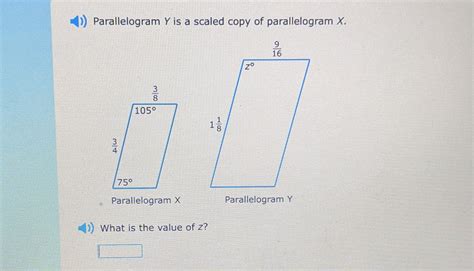 Solved Parallelogram Y Is A Scaled Copy Of Parallelogram X