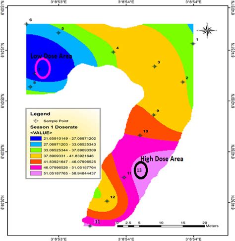 Spatial Distribution Of Background Dose Rates From The Sediment Samples