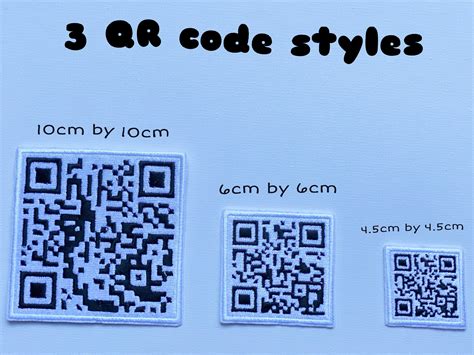 Custom Embroidered QR Code Patch Iron On Patches Songs Etsy
