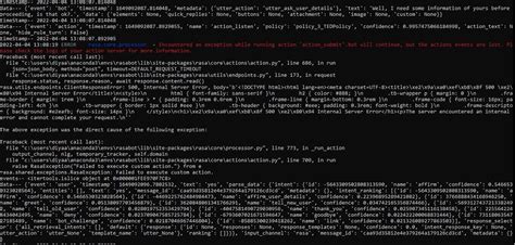 Getting Error In Executing Custom Actions Page 2 Rasa Open Source