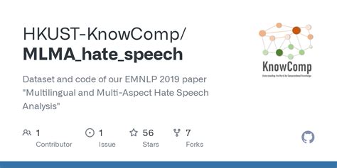 Github Hkust Knowcomp Mlma Hate Speech Dataset And Code Of Our Emnlp Paper Multilingual