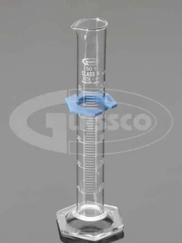 Class A Measuring Cylinder Graduated Hex Base Serialized At Best Price