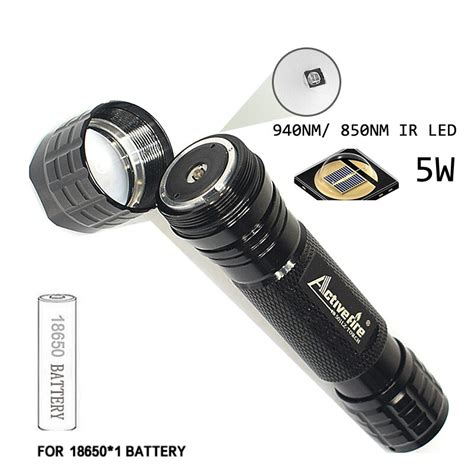 kc14 850nm wire controlled infrared flashlight fil grandado