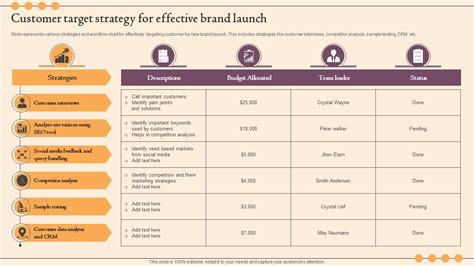 customer target strategy for effective brand launch ppt example
