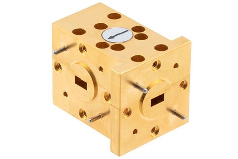 Wr 22 Waveguide Circulator 40 Ghz To 46 Ghz 15 Db Min Isolation Ug 383 U Cover Flange Brass