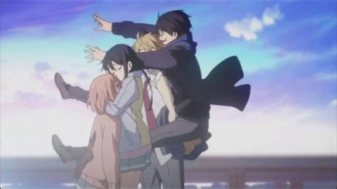 Good Friends Hug VS BEST Friends Hug Kyoukai No Kanata Movie Mirai