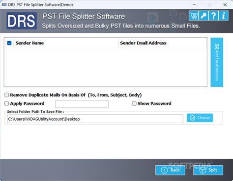 DRS PST Splitter Download Softpedia