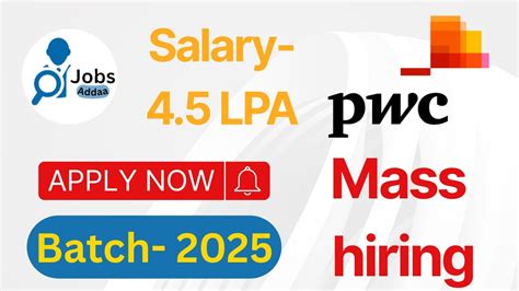 Pwc Biggest Mass Hiring 2025 Batch Salary 45 Lpa Full Details