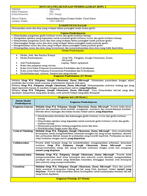 Rpp Informatika Kelas Xii Pdf