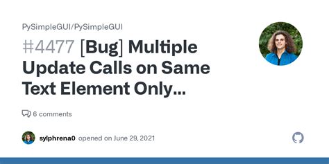 Bug Multiple Update Calls On Same Text Element Only Updates Once