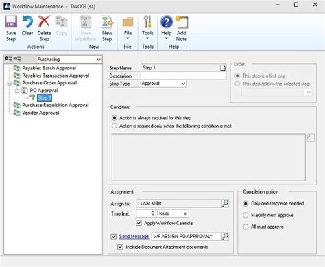 Part 4 Workflows 20 In Microsoft Dynamics Gp Great Plains 2015