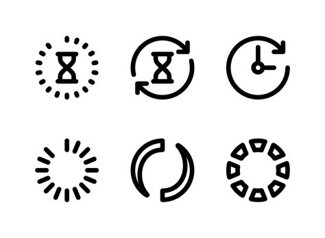 simple set of user interface related vector line icons contains icons