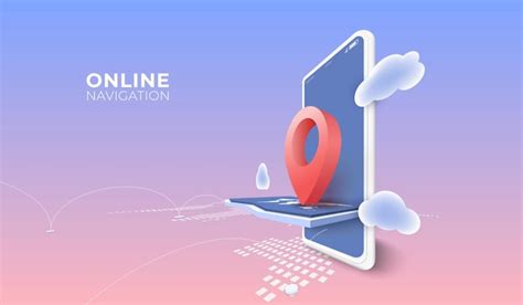 Premium Vector Navigator Pin Icon Checking On World Map With Mobile Smartphone Background