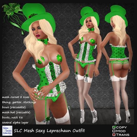 Second Life Marketplace Slc Mesh Sexy Leprechaun Outfit
