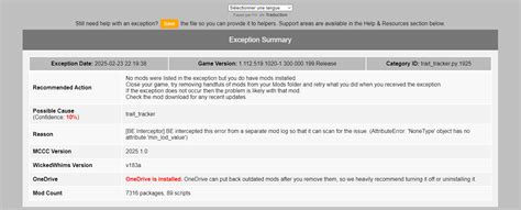 Last Exception The Sims Technical Support LoversLab