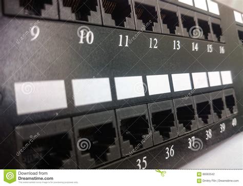 Frontside Of Patch Panel Stock Photo Image Of Data Cable