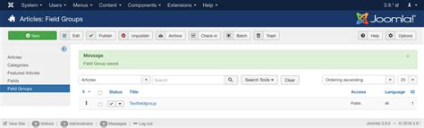 Help310 Components Fields Field Groups Joomla Documentation
