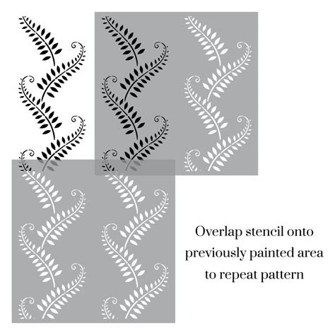 Valentina Leafy Scroll Wall Stencil Stencil Boutique